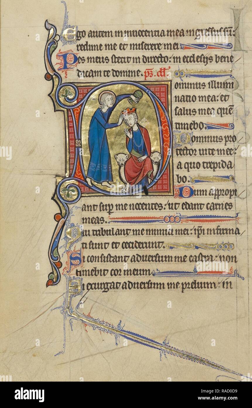 Initial D: The Annointing of David, Paris, France, about 1250 - 1260 ...