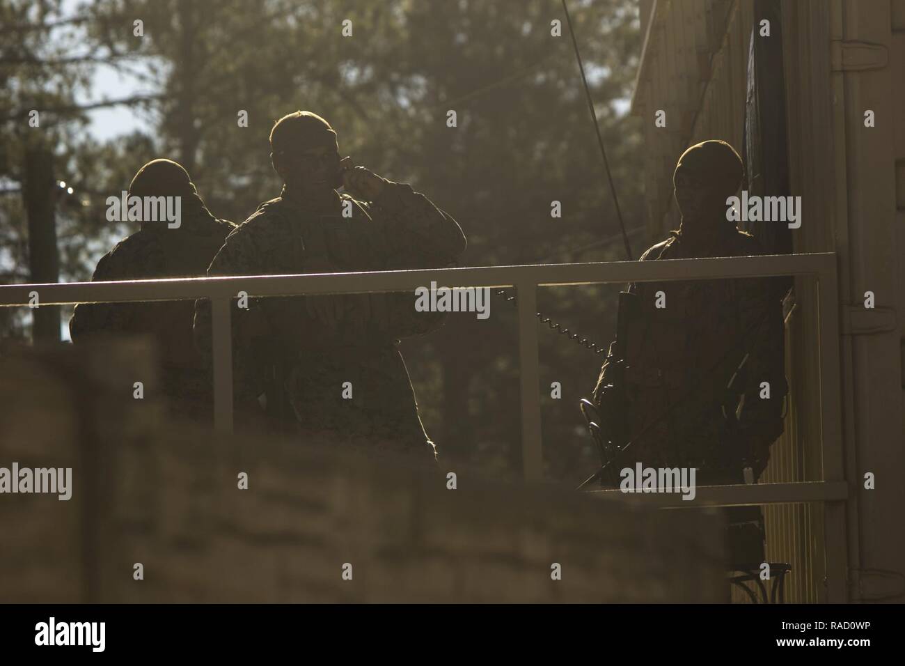 Marines relay communications to the command operation center during an ...