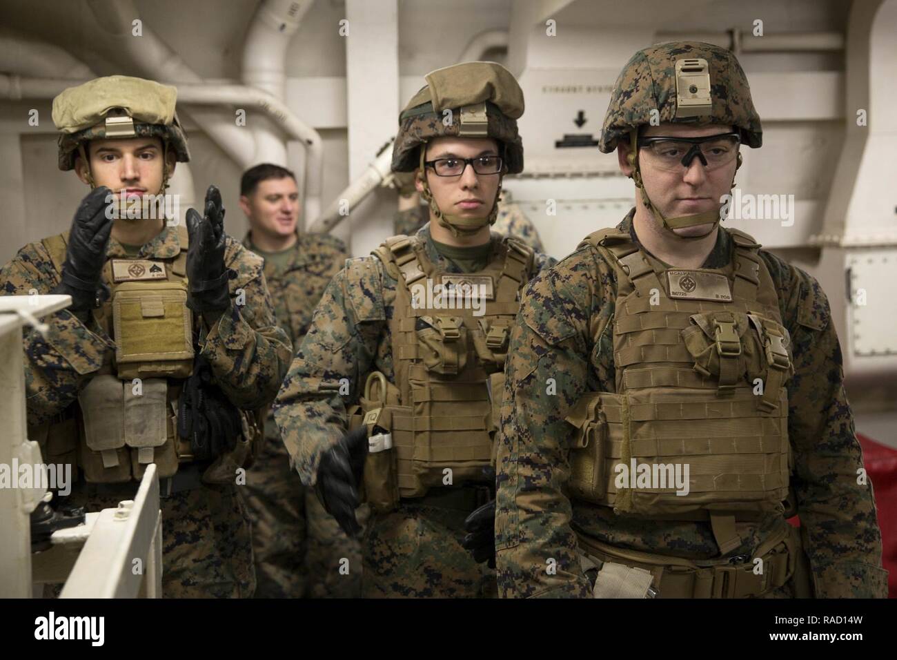 Marines with Battalion Landing Team, 3rd Battalion, 6th Marine Regiment ...