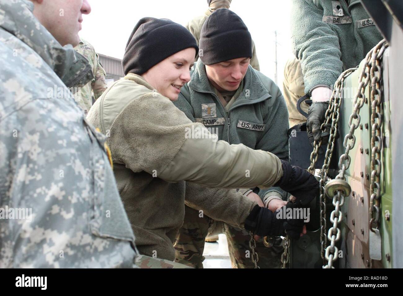 2nd Lt. Kami Miles and 2nd Lt. Connor Camp, 6-52 Air Defense Artillery ...