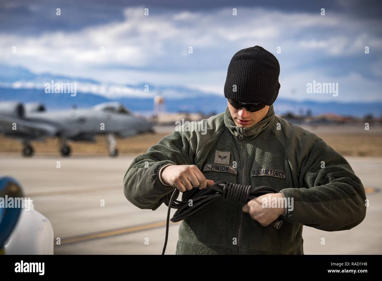Senior Airman Eric Hinton, 74th Aircraft Maintenance Unit crew chief ...