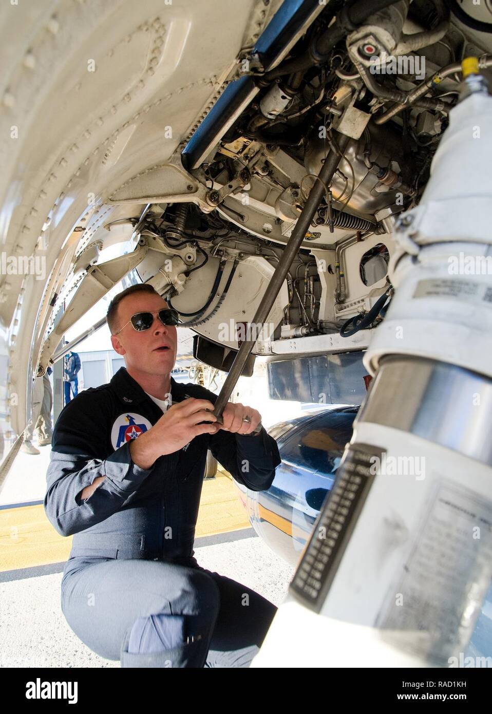 Staff Sgt. Todd Hughes, tactical aircraft maintainer for Thunderbird 8 ...