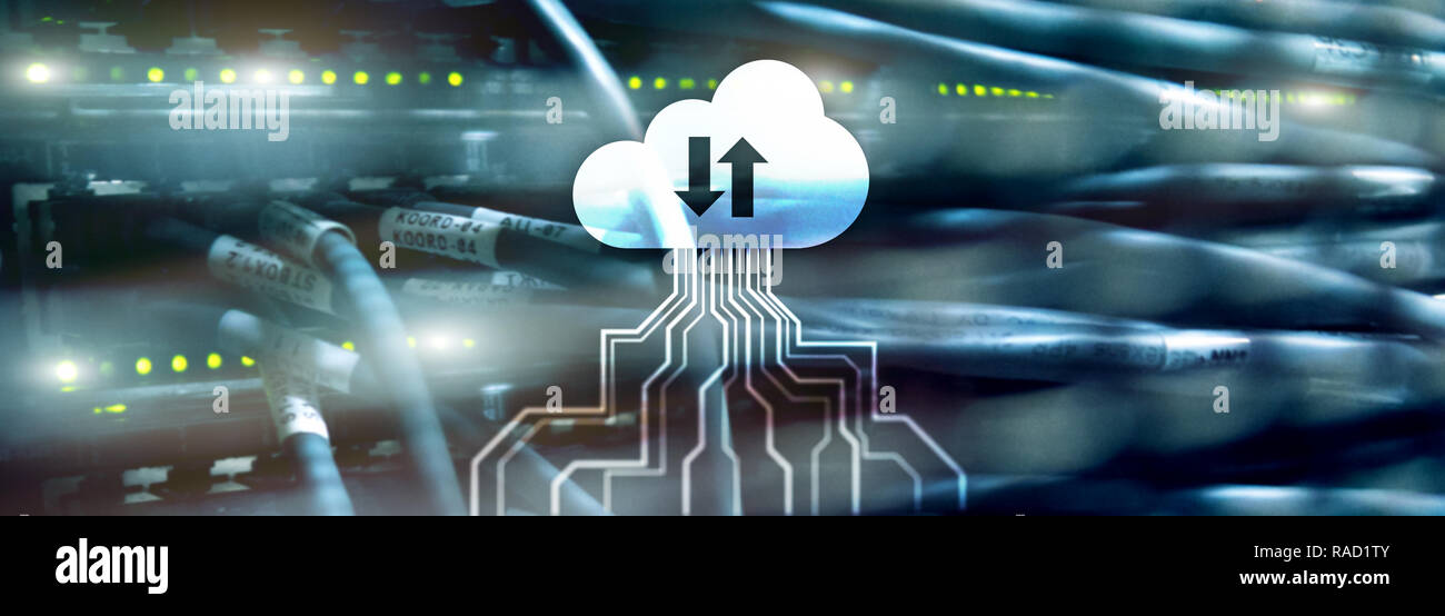 CLoud server and computing, data storage and processing. Internet and ...
