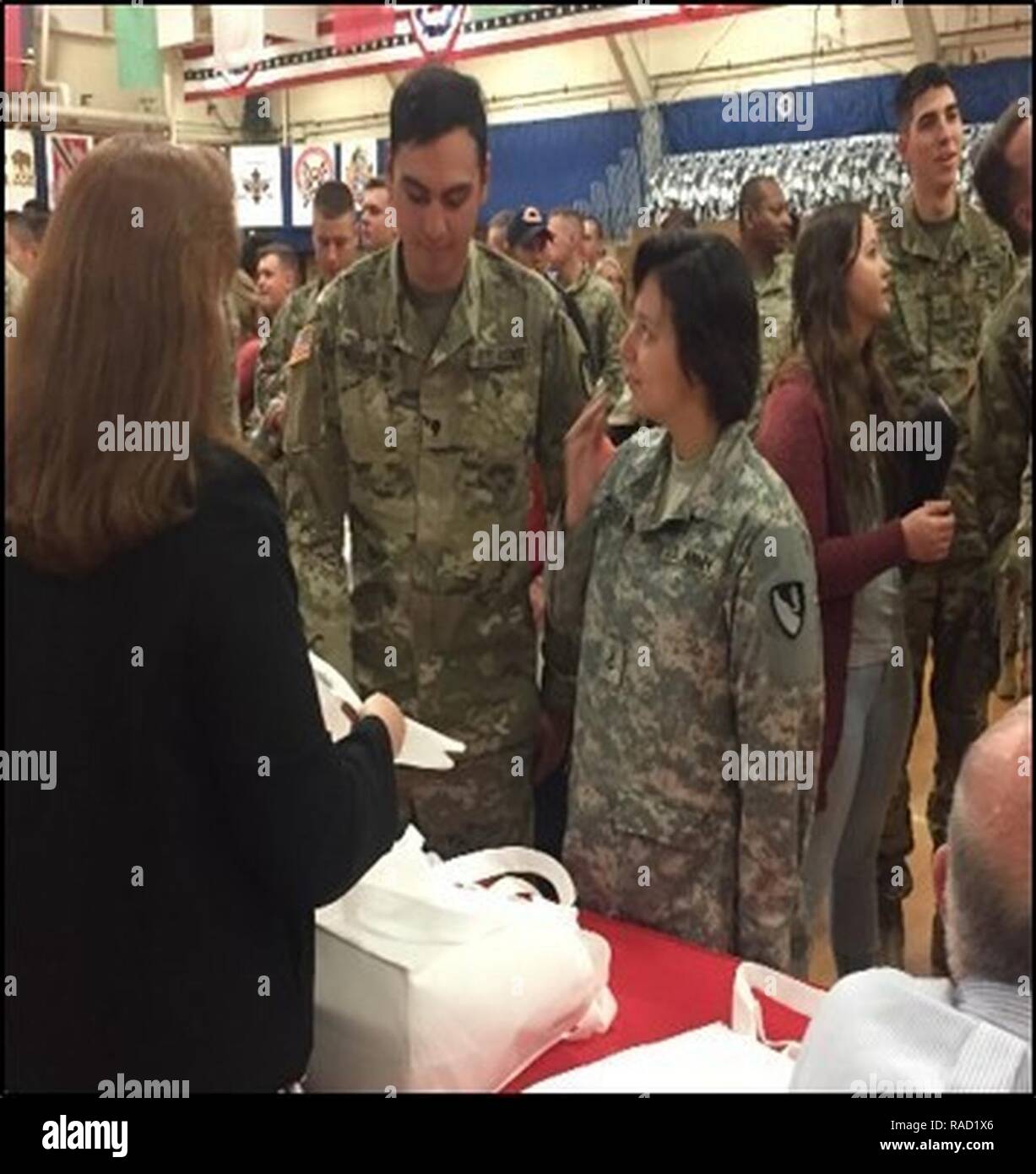Soldiers of 576th Clearance Company attend a Deployment Fair with their ...