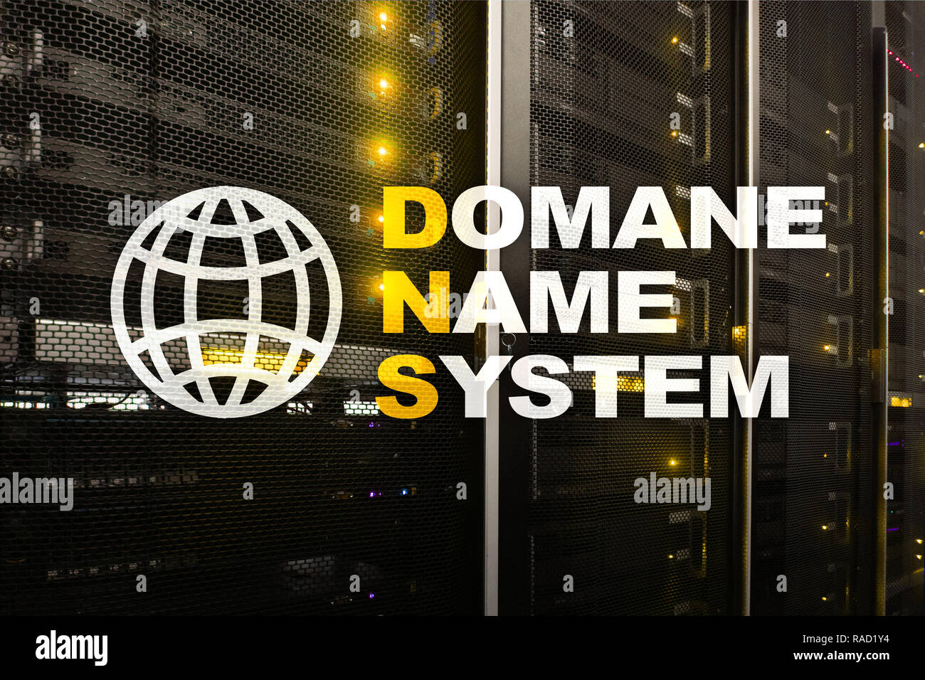 Dns - domain name system, server and protocol. Internet and digital ...