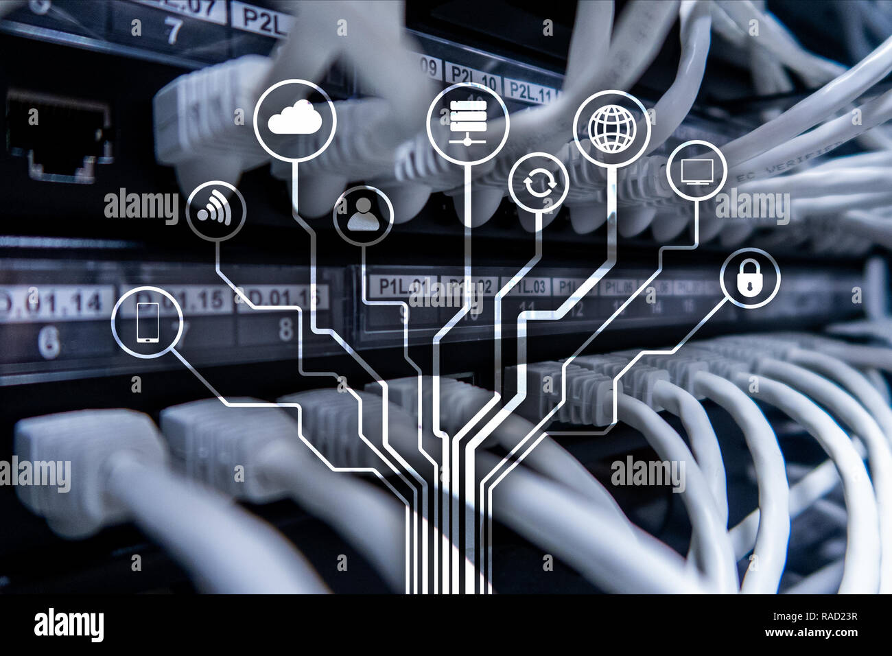 IOT, Internet of things, telecommunication concept Server room Stock ...