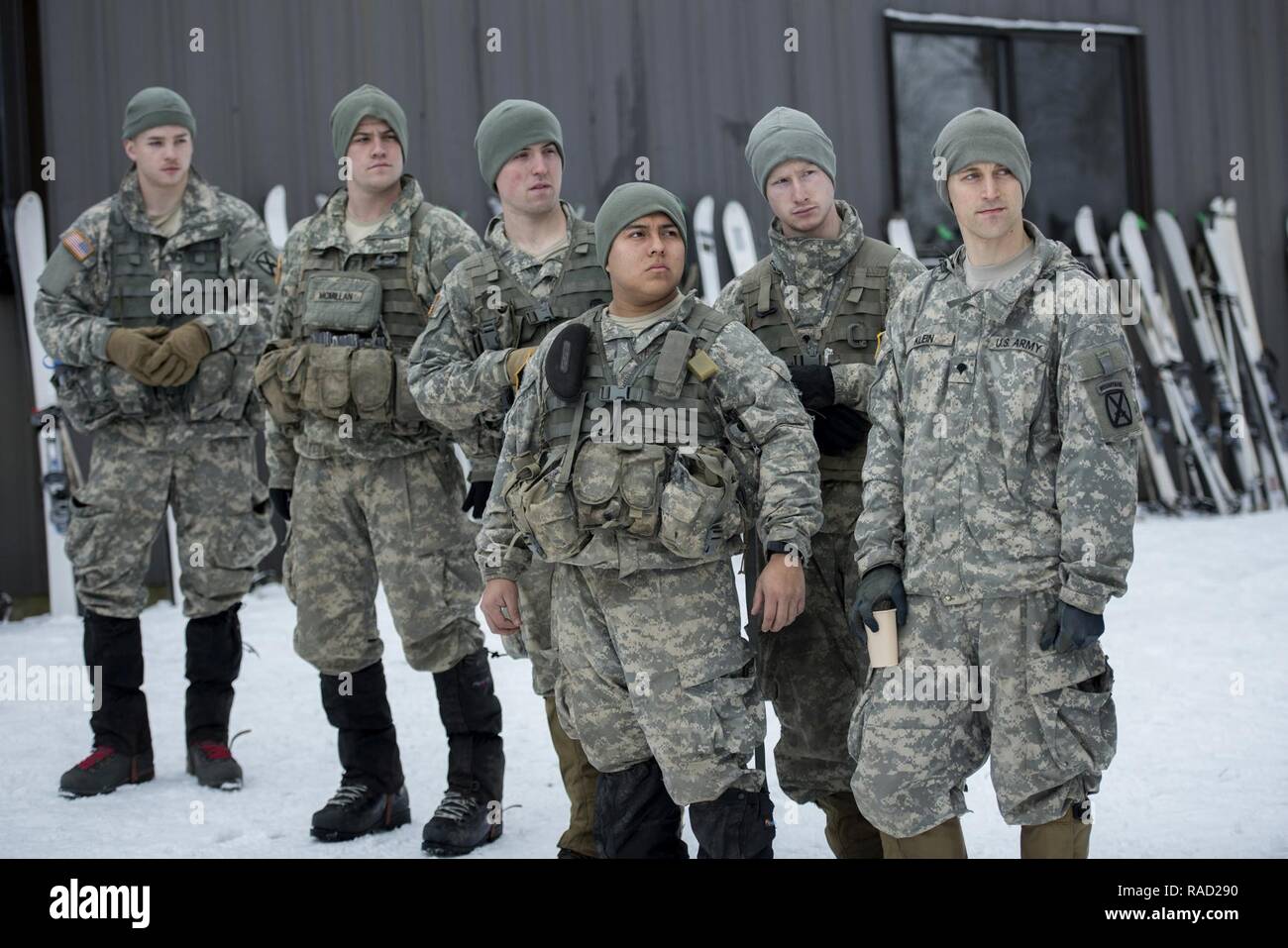 U.S. Soldiers assigned to Alpha Company, 3rd Battalion, 172nd Infantry ...