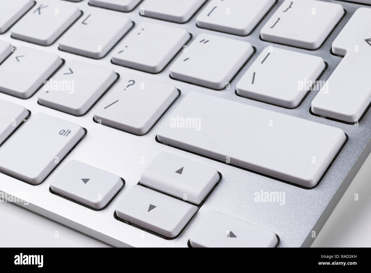 Close up view of a Computer notebook keyboard buttons, technology ...
