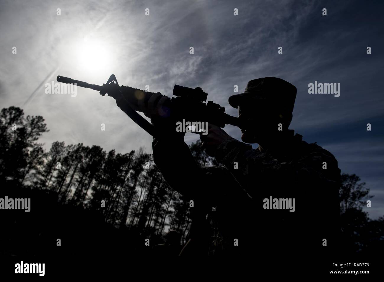 U.S. Air Force Airman Ryan Baumgart, 1st Combat Camera broadcaster ...