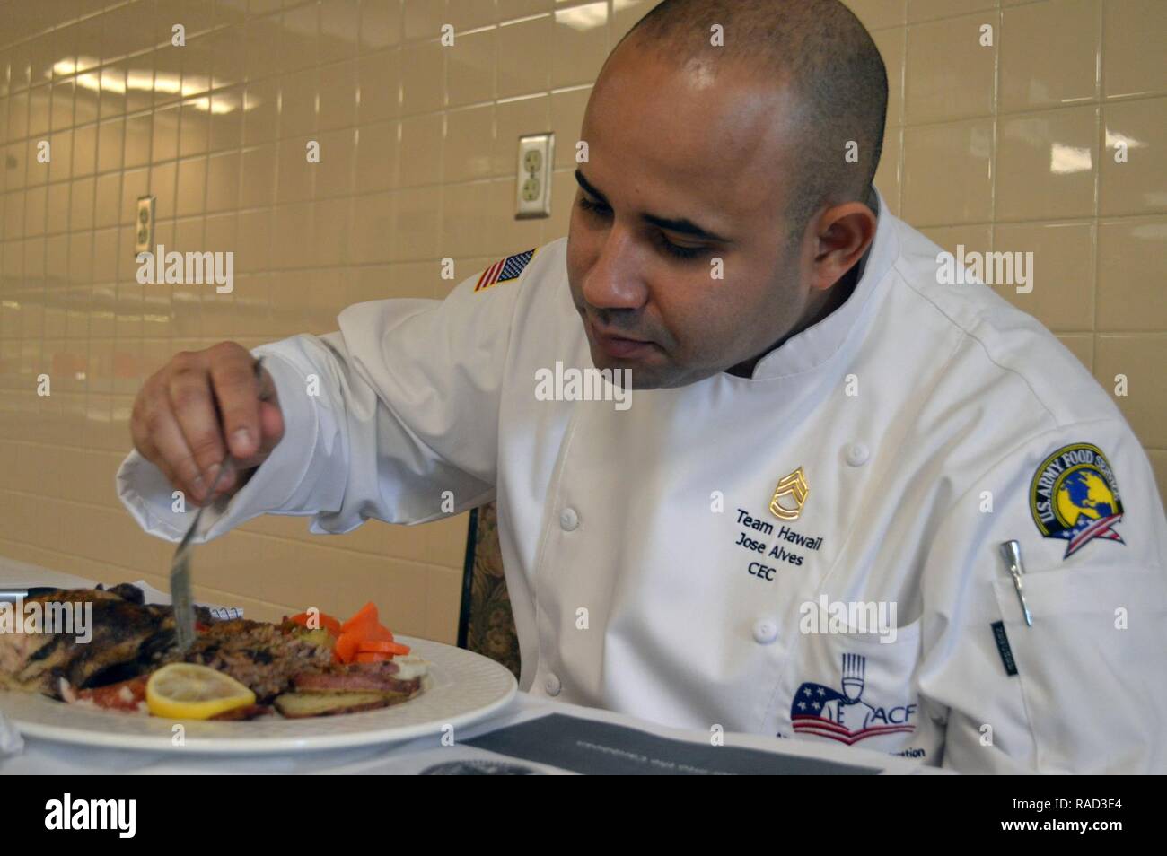Sgt. 1st Class Jose Alves, senior food service culinary management NCO ...