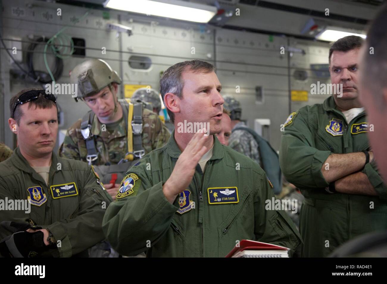 U.S. Airforce Lt. Col. Stan Davis, 317th Airlift Squadron, gave safety ...