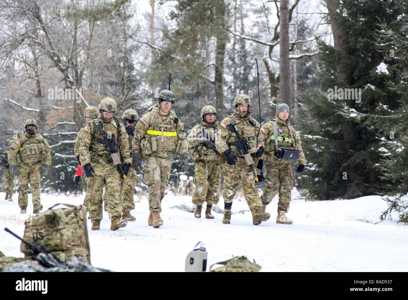 Soldiers of Alpha Company, 1st Battalion, 4th Infantry Regiment ...