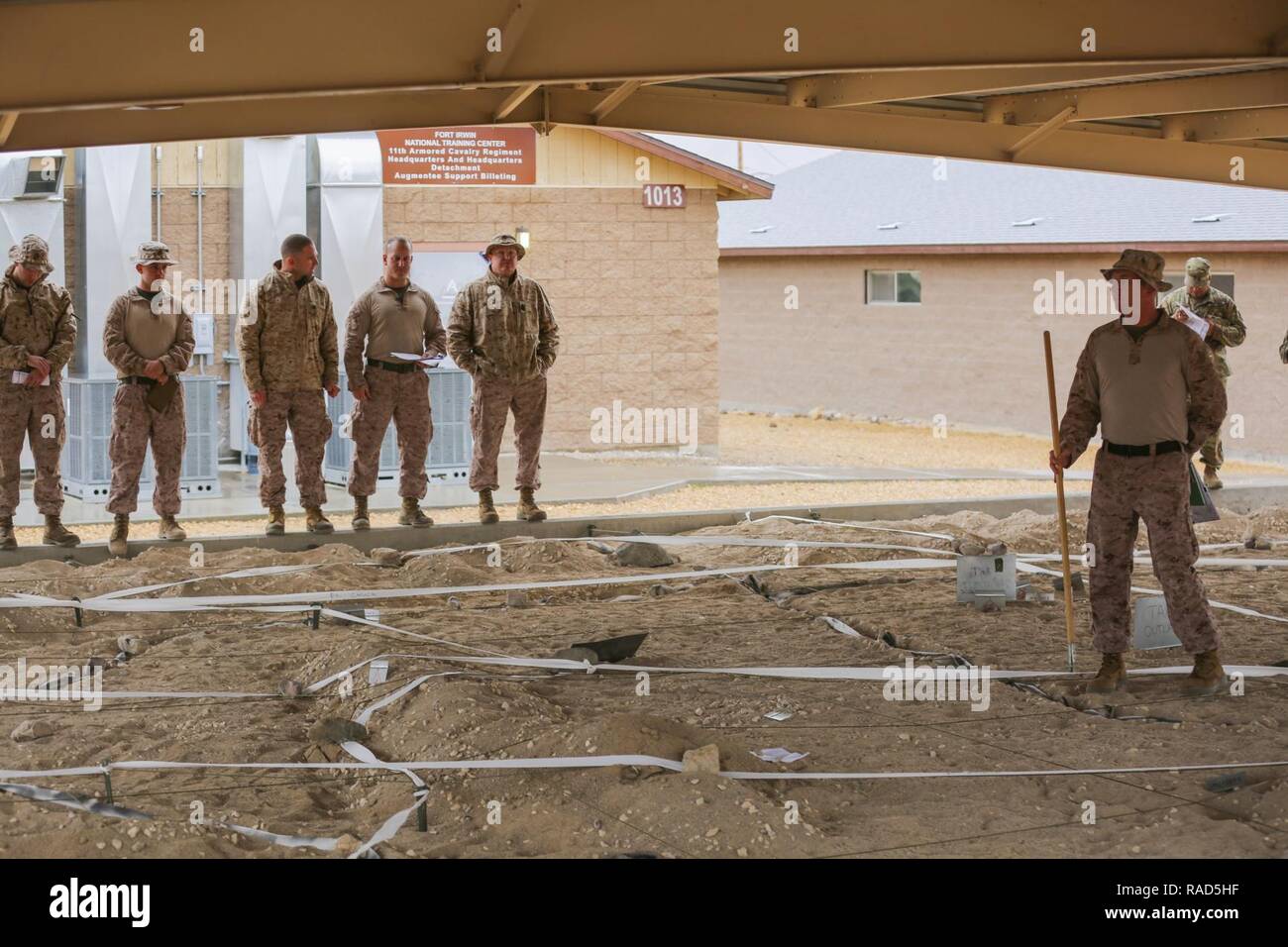 Maj. Chris Ferguson briefs Marines and Soldiers during a rehearsal of ...