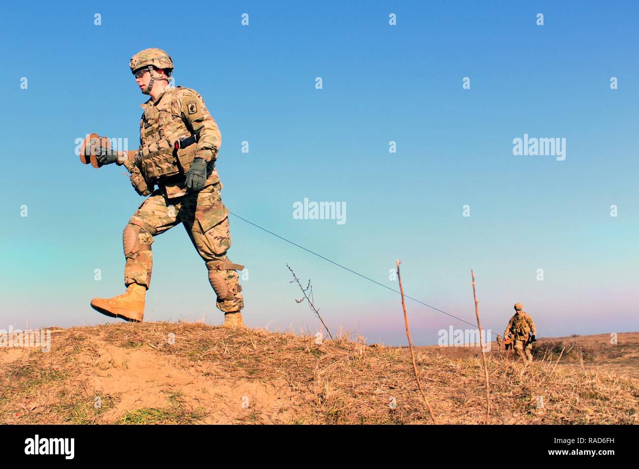 Two U.S. Army paratroopers from 54th Brigade Engineer Battalion, 173rd ...