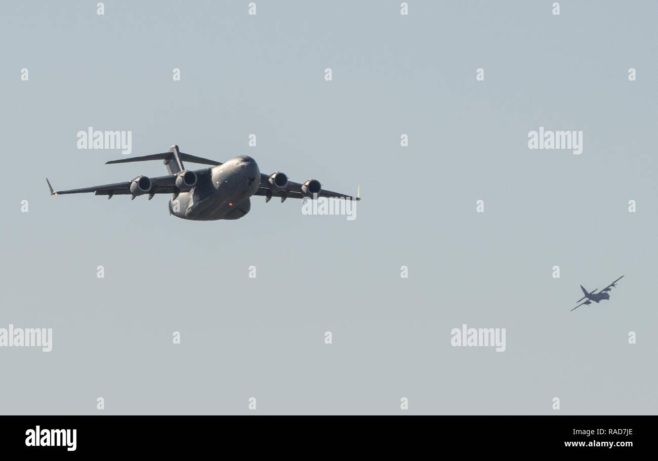 A C-17 Globemaster III from Joint Base Charleston, South Carolina ...