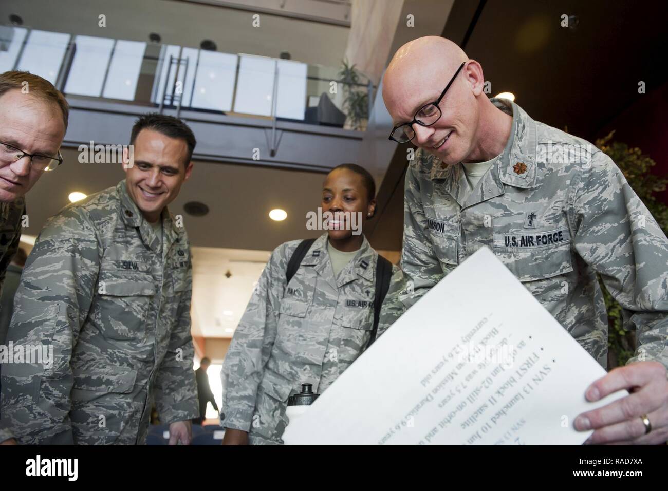 SCHRIEVER AIR FORCE BASE, Colo. -- Members of the 50th Space Wing view ...