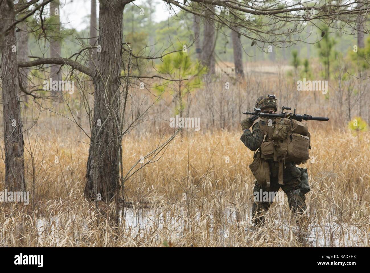 U.S. Marine Corps Pfc. Ethan H. Porter, machine gunner with Fox Company ...