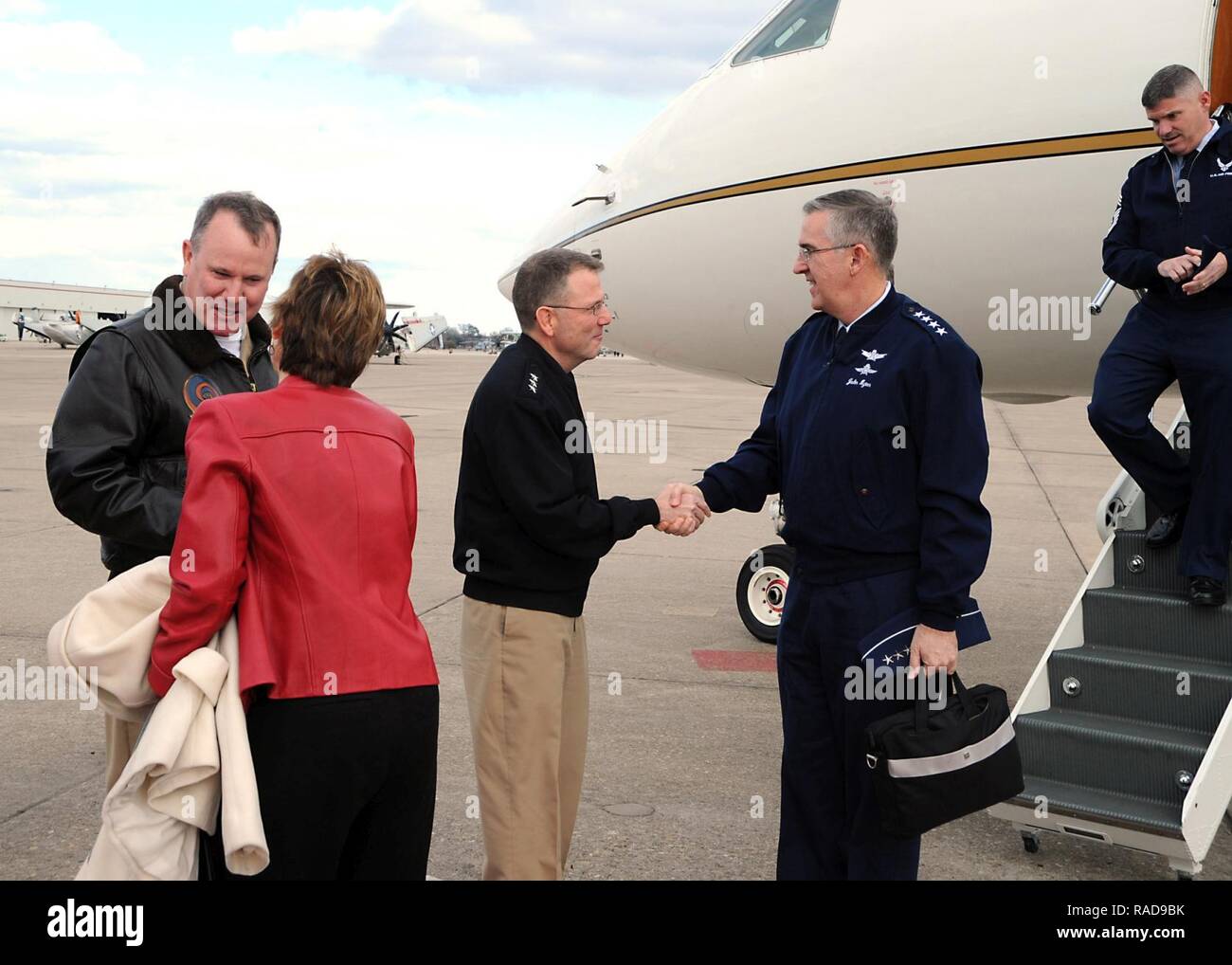 U.S. Air Force Gen. John E. Hyten (right), commander of U.S. Strategic ...