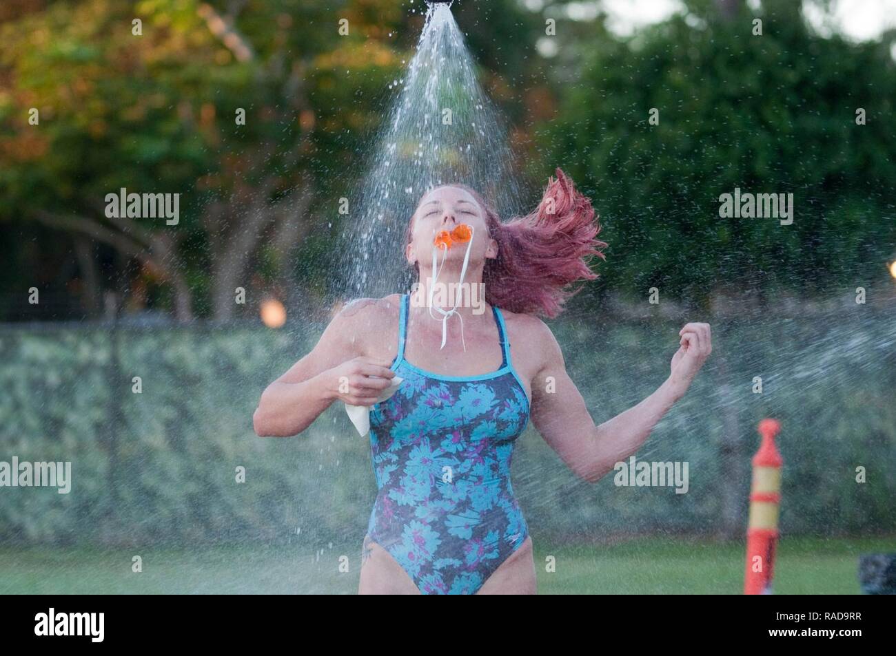 SCHOFIELD BARRACKS — Allison Seeling rinses off before the 400-meter ...