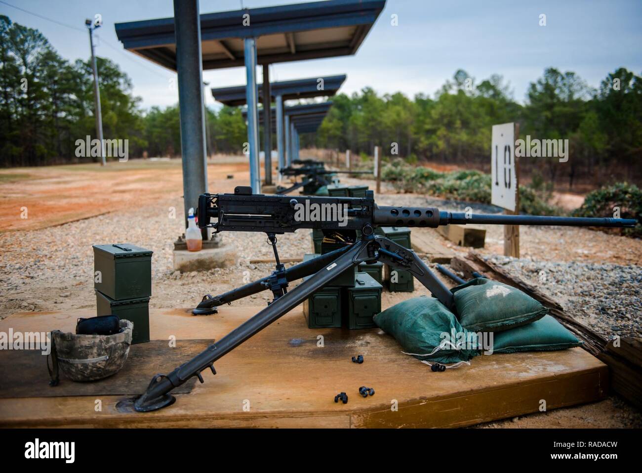 (FORT BENNING, GA) - An M2 Machine Gun sits idle at Patton Range. The U ...