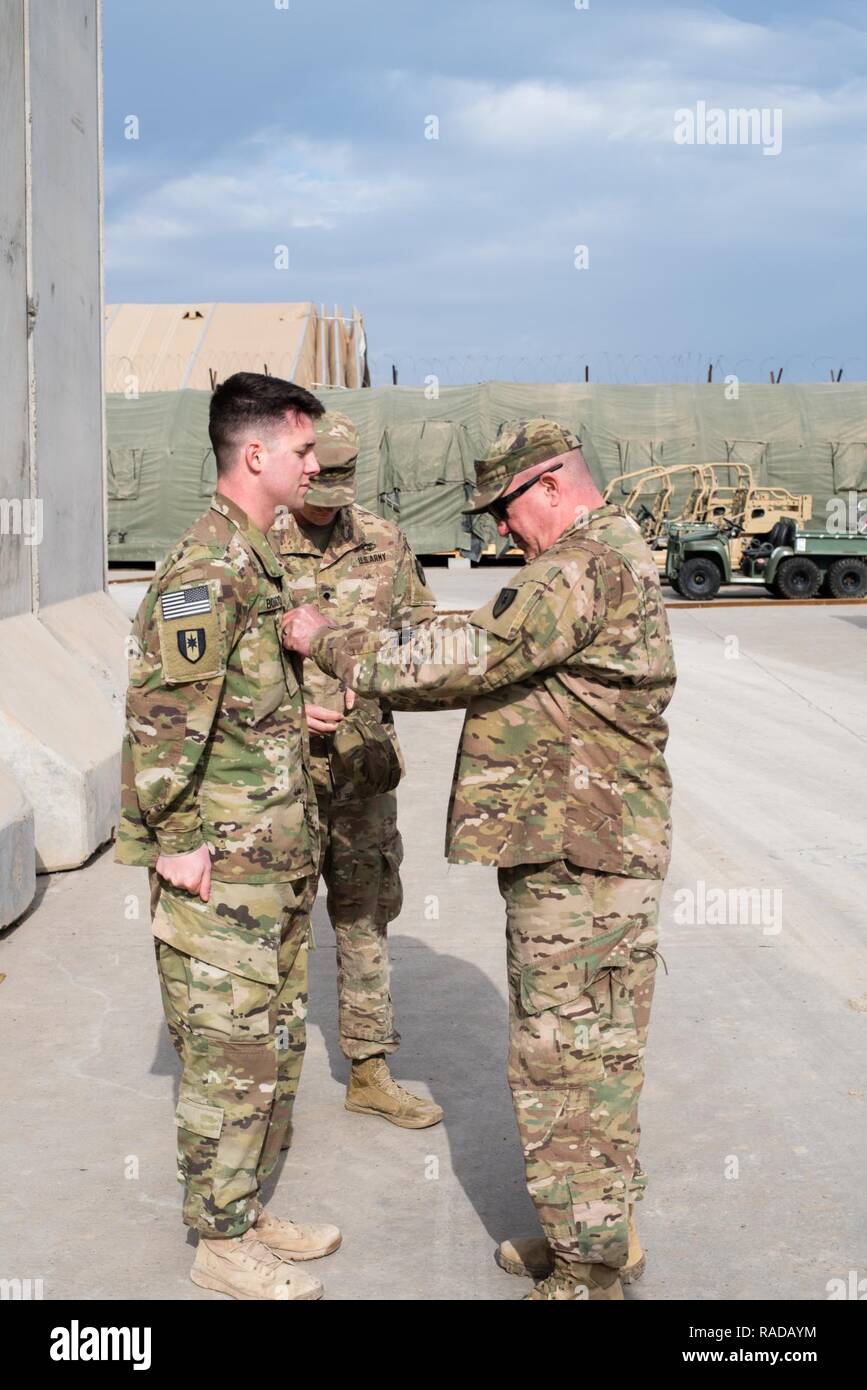 U.S. Army Sgt. 1st Class Marcus Vance, right, 28th Combat Support ...