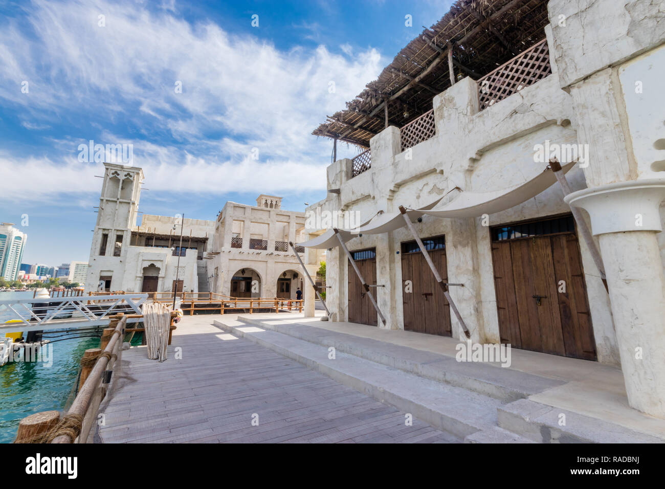 Dubai Creek and its traditional heritage village Stock Photo - Alamy