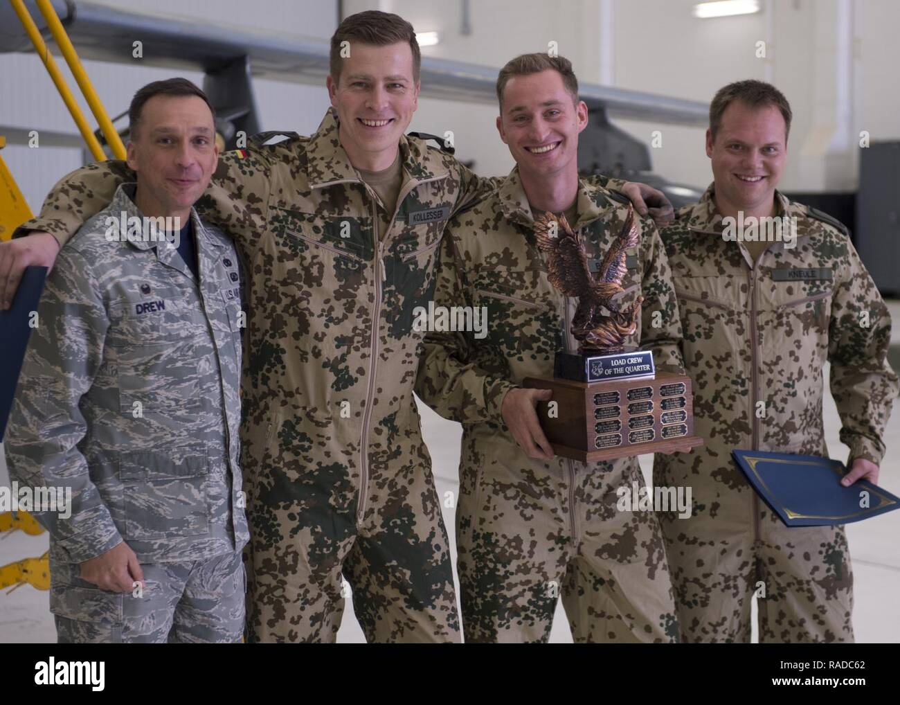 Col. Lyle Drew, 49th Maintenance Group commander, poses with the ...