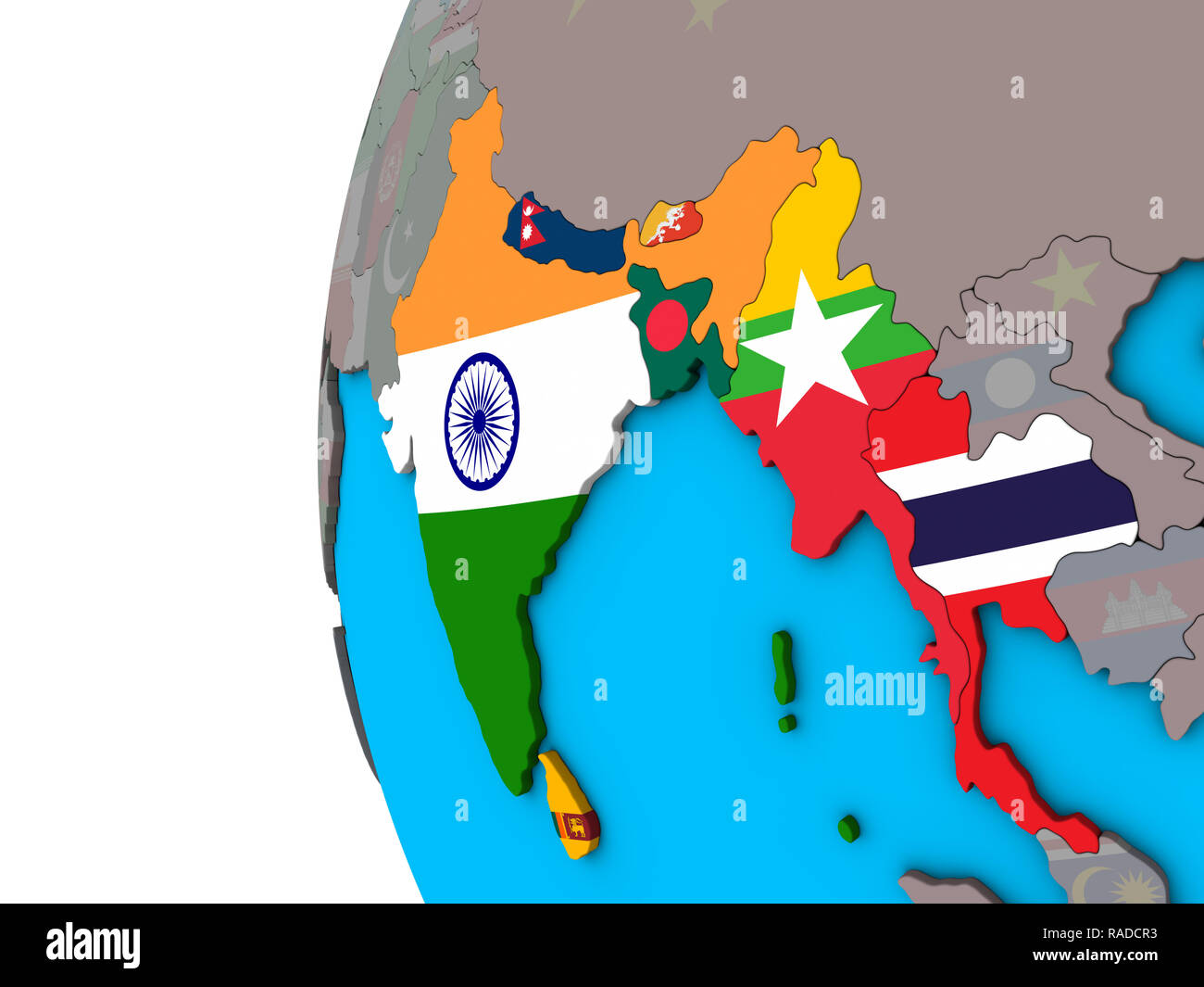 Bimstec map hi-res stock photography and images - Alamy