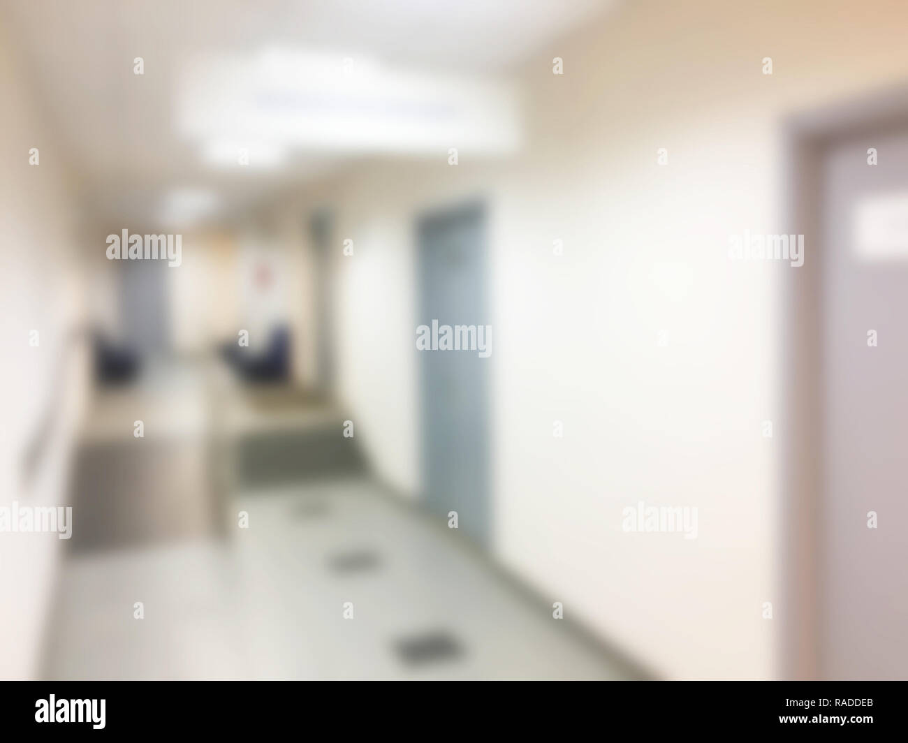 Abstract blurred background with business centre. Unfocused office ...