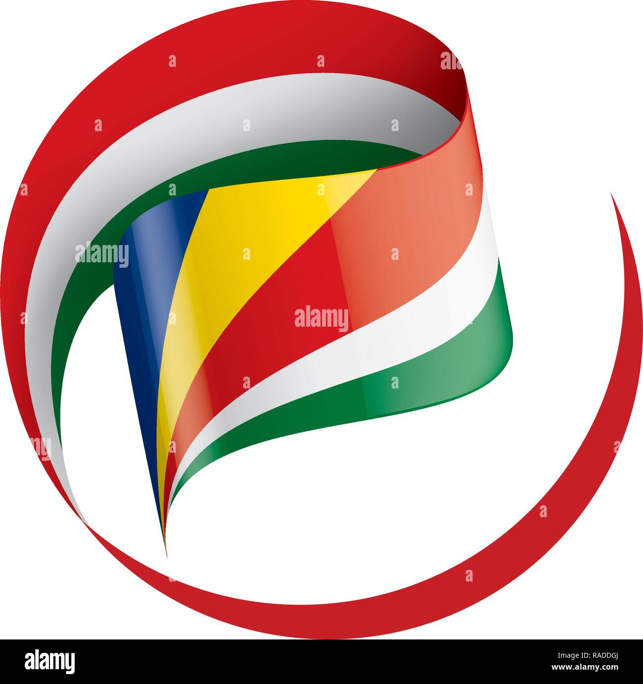 Seychelles flag, vector illustration on a white background Stock Vector ...