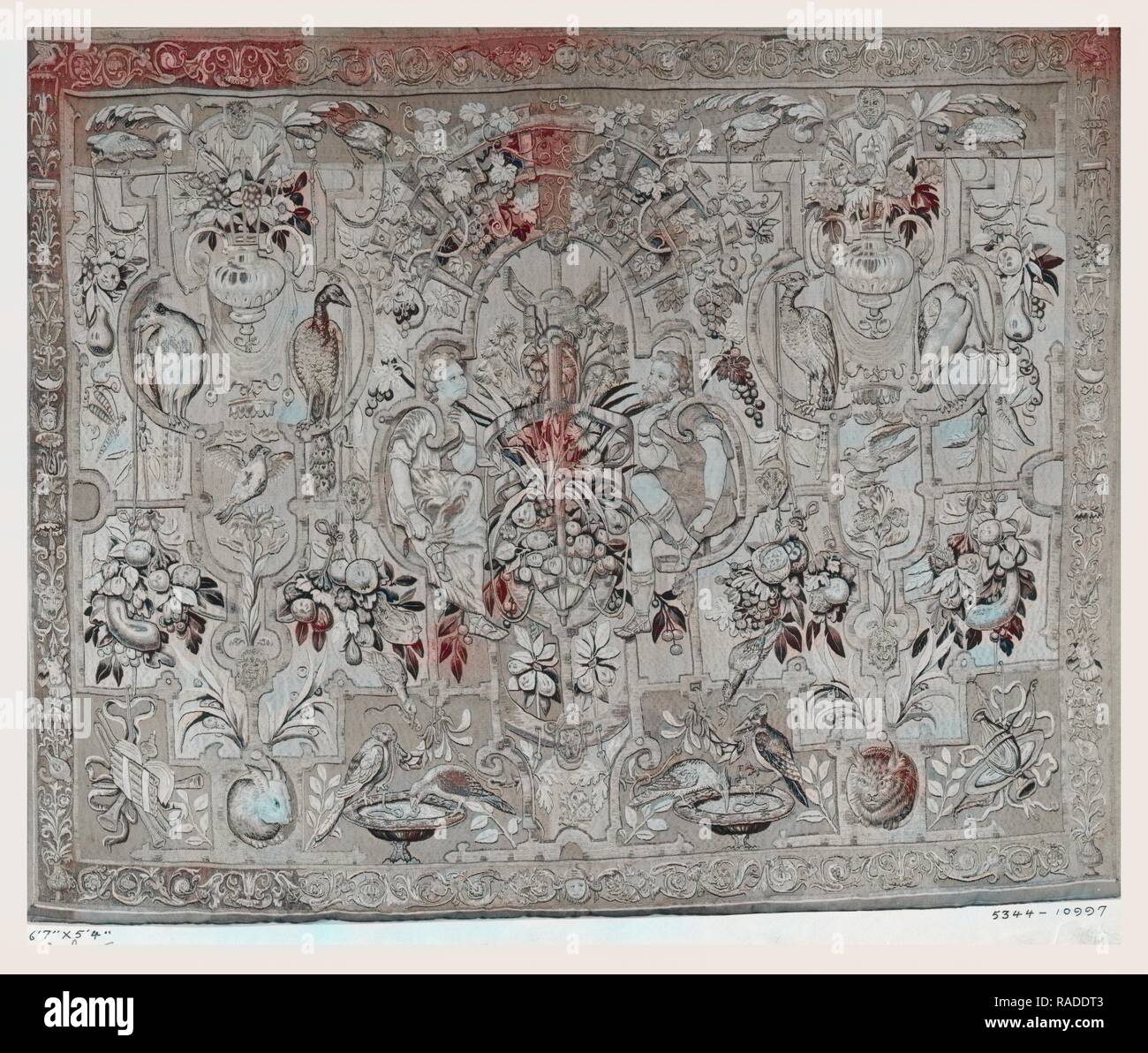 Grotesques on red groun. Reimagined by Gibon. Classic art with a modern ...