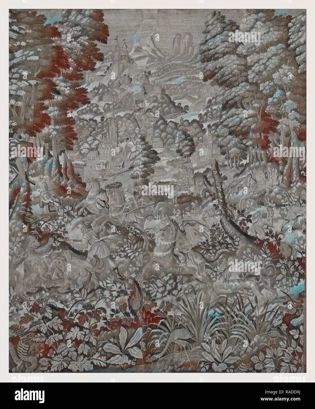 Game park with bear hun. Reimagined by Gibon. Classic art with a modern ...