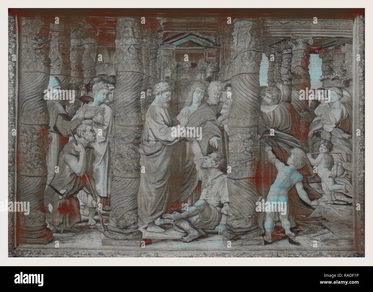 Healing of lame beggar at Beautiful Gate of temple by SS. Peter and Joh ...