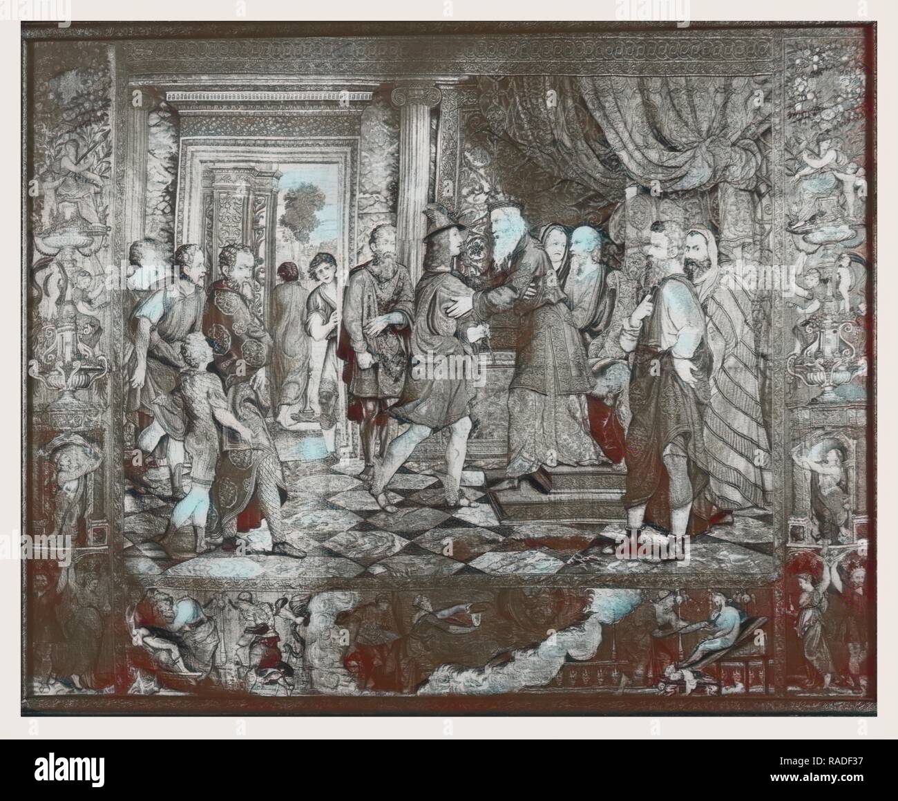 Cecrops welcoming Mercur. Reimagined by Gibon. Classic art with a ...