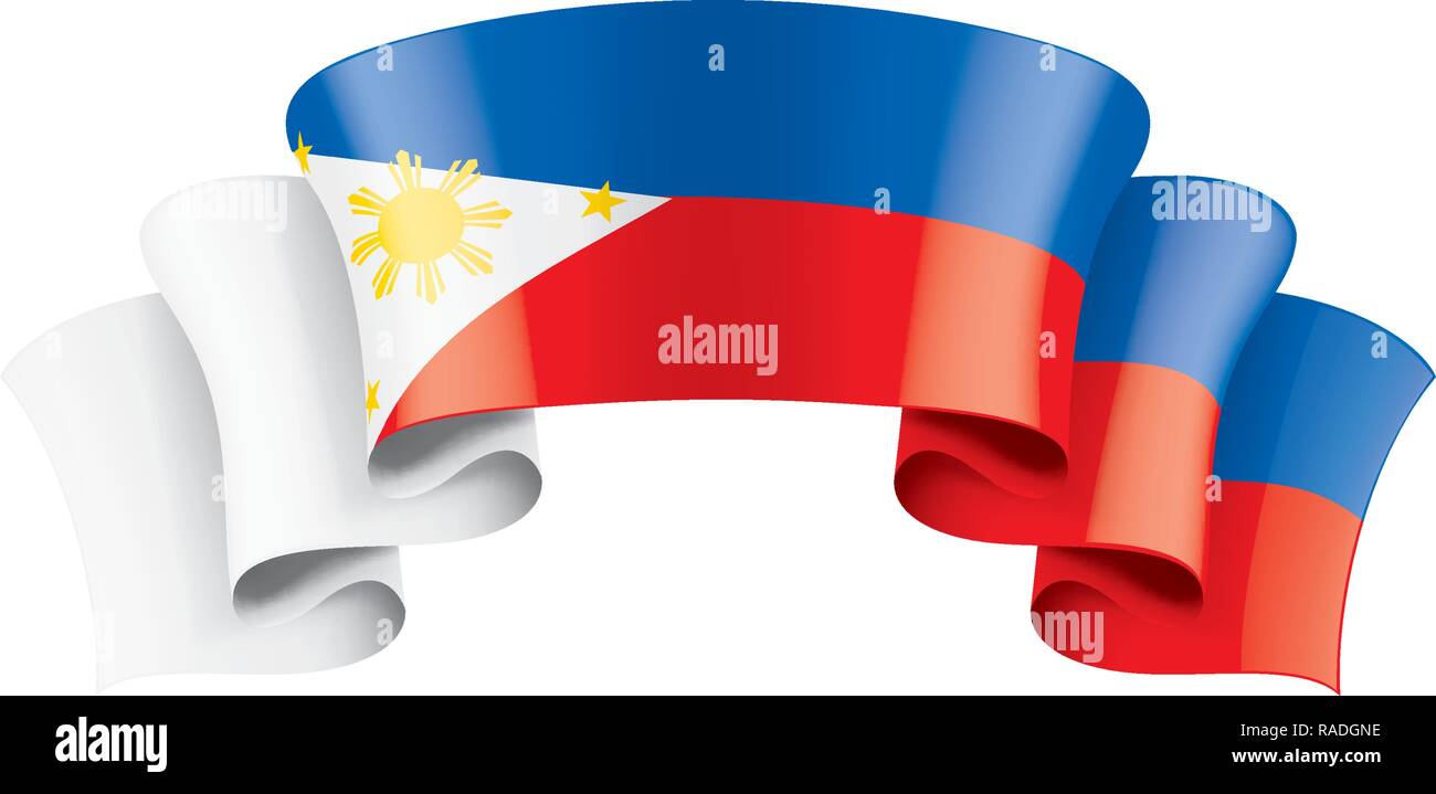Philippines flag, vector illustration on a white background Stock ...