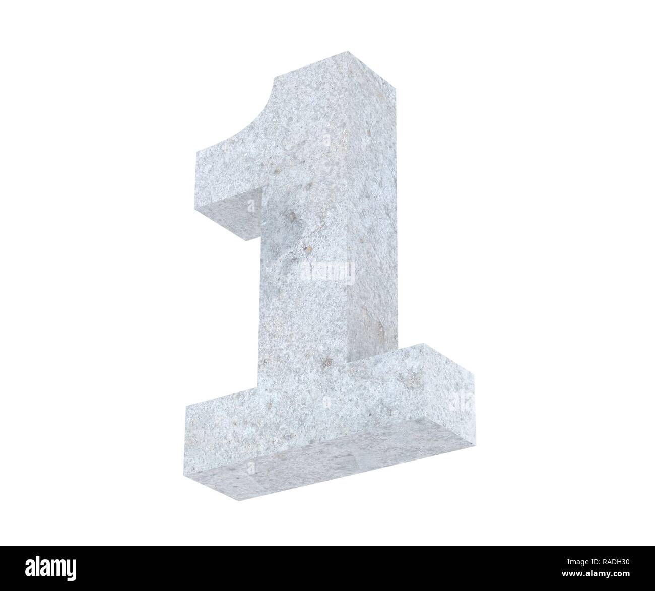 3D rendering concrete number 1 one. 3D render Illustration Stock Photo ...