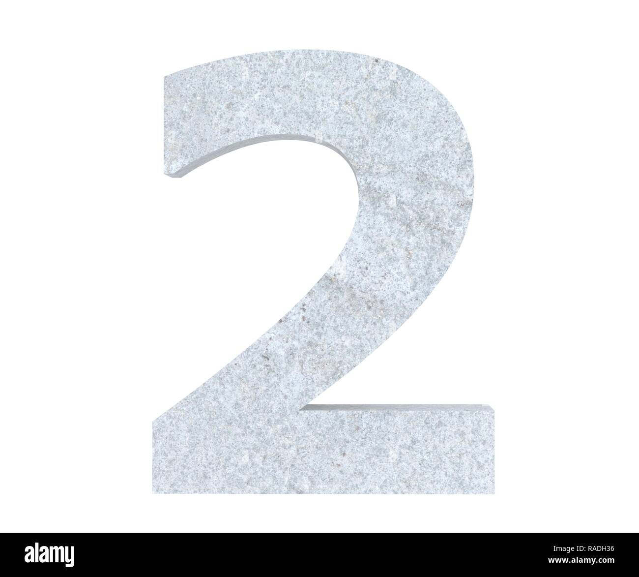 3D rendering concrete number 2 two. 3D render Illustration Stock Photo ...