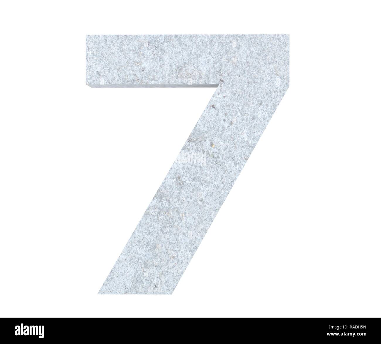 3D rendering concrete number 7 seven. 3D render Illustration Stock ...