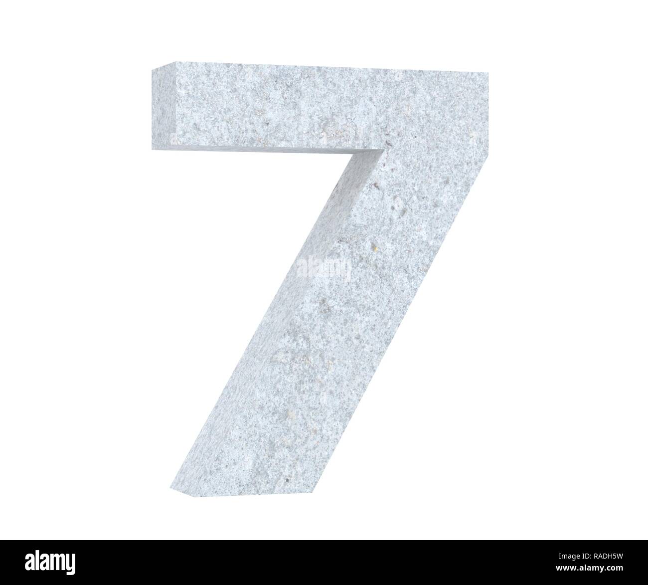 3D rendering concrete number 7 seven. 3D render Illustration Stock ...