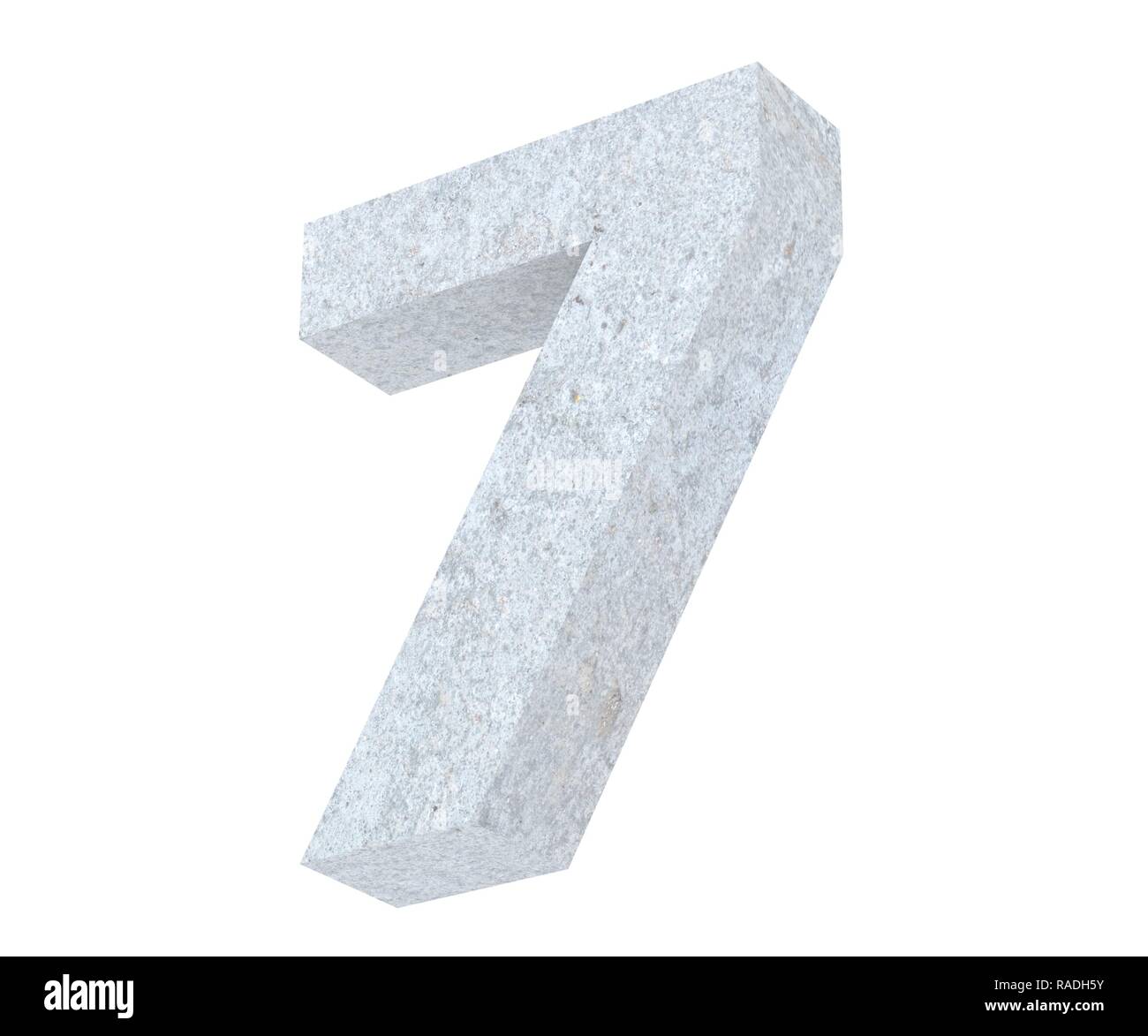 3D rendering concrete number 7 seven. 3D render Illustration Stock ...