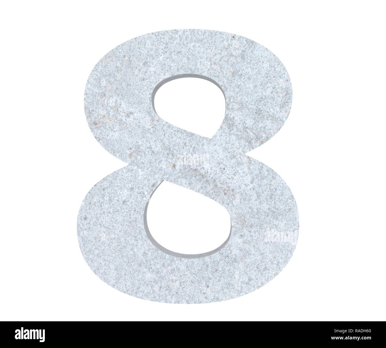 3D rendering concrete number 8 eight. 3D render Illustration Stock ...