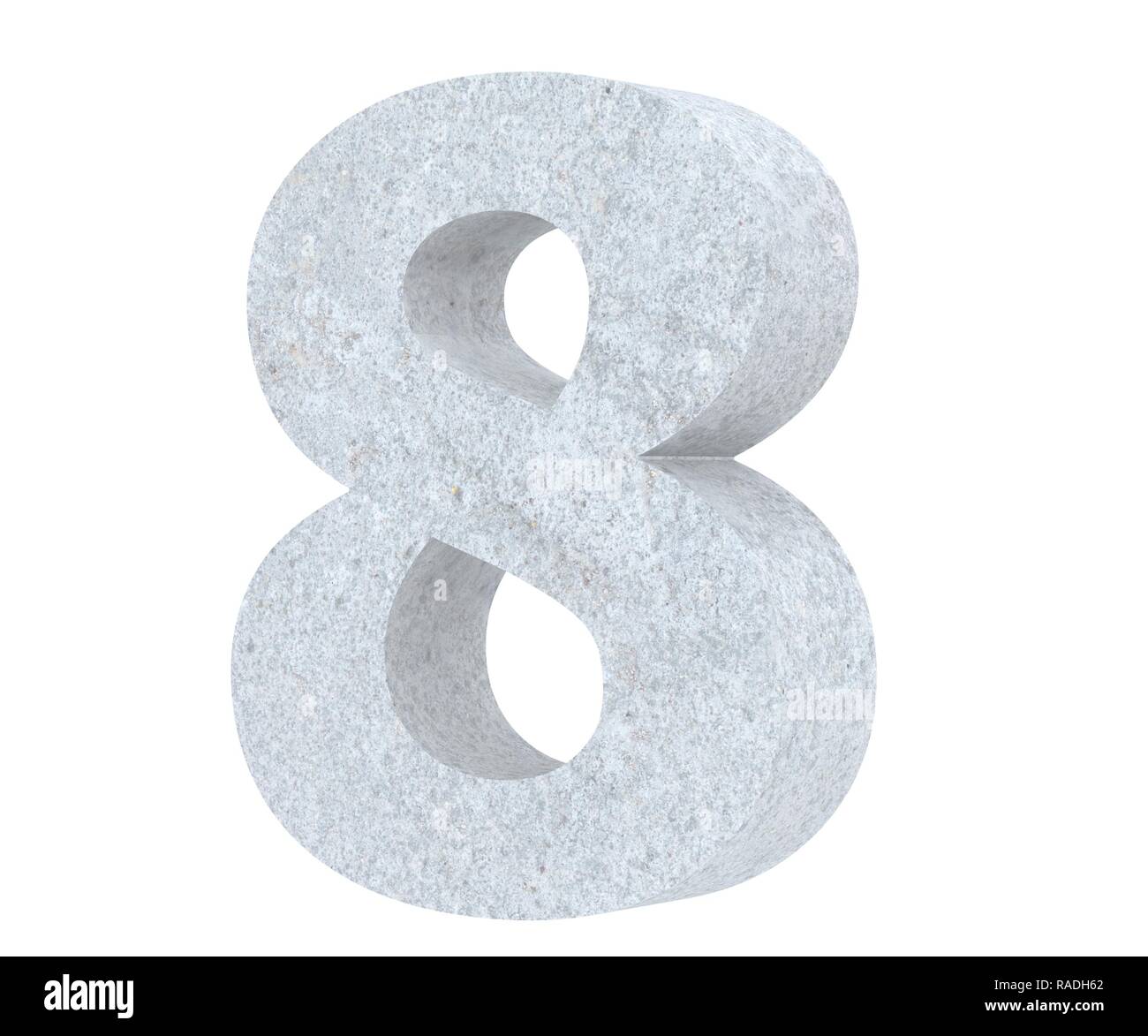 3D rendering concrete number 8 eight. 3D render Illustration Stock ...