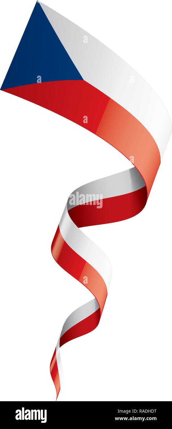 Czechia flag, vector illustration on a white background Stock Vector ...