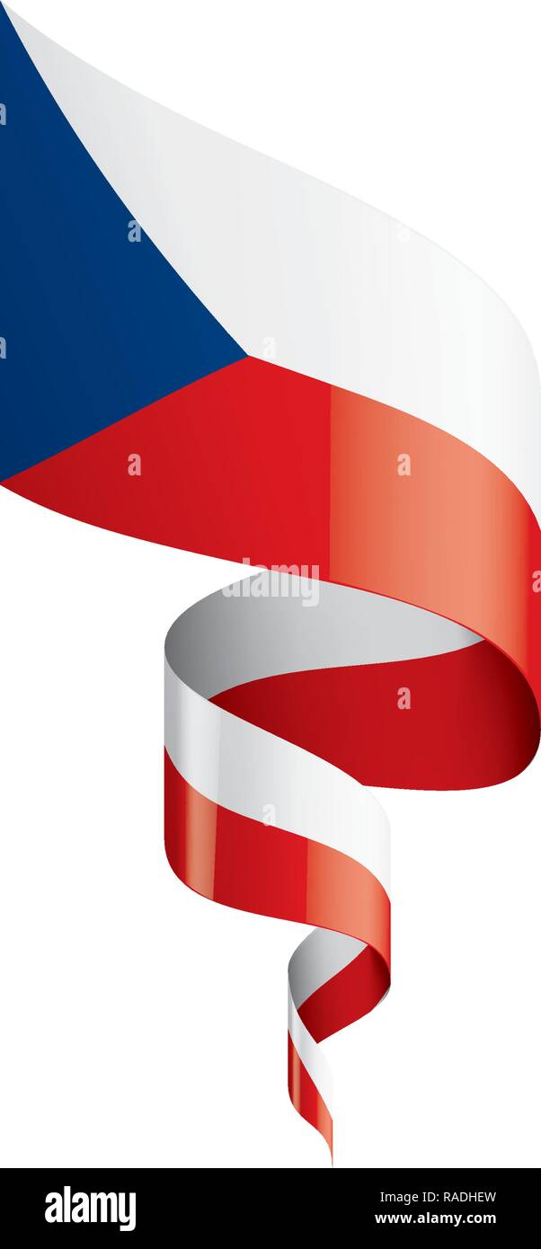 Czechia flag, vector illustration on a white background Stock Vector ...