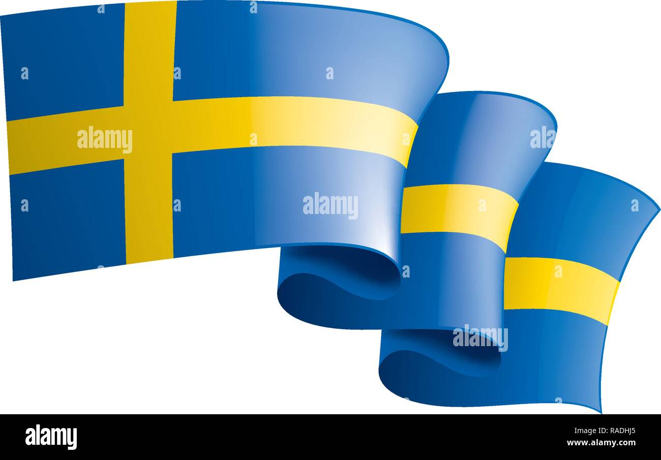 Sweden flag, vector illustration on a white background Stock Vector ...