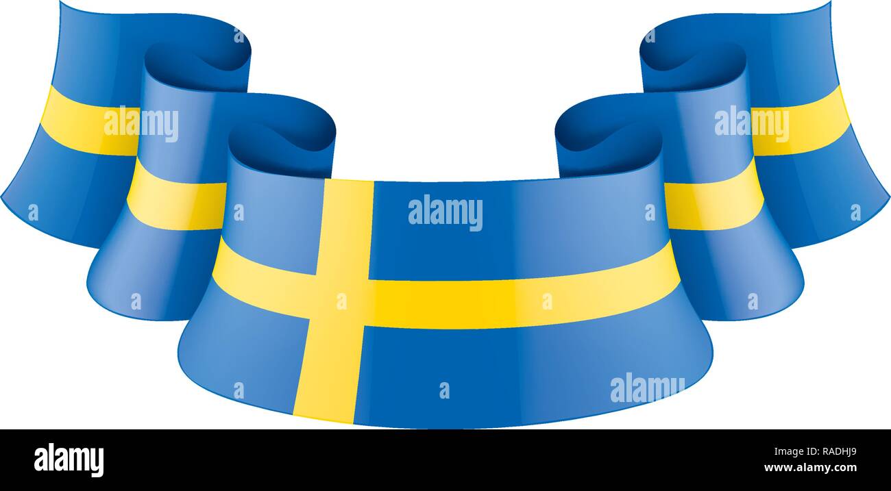 Sweden flag, vector illustration on a white background Stock Vector ...
