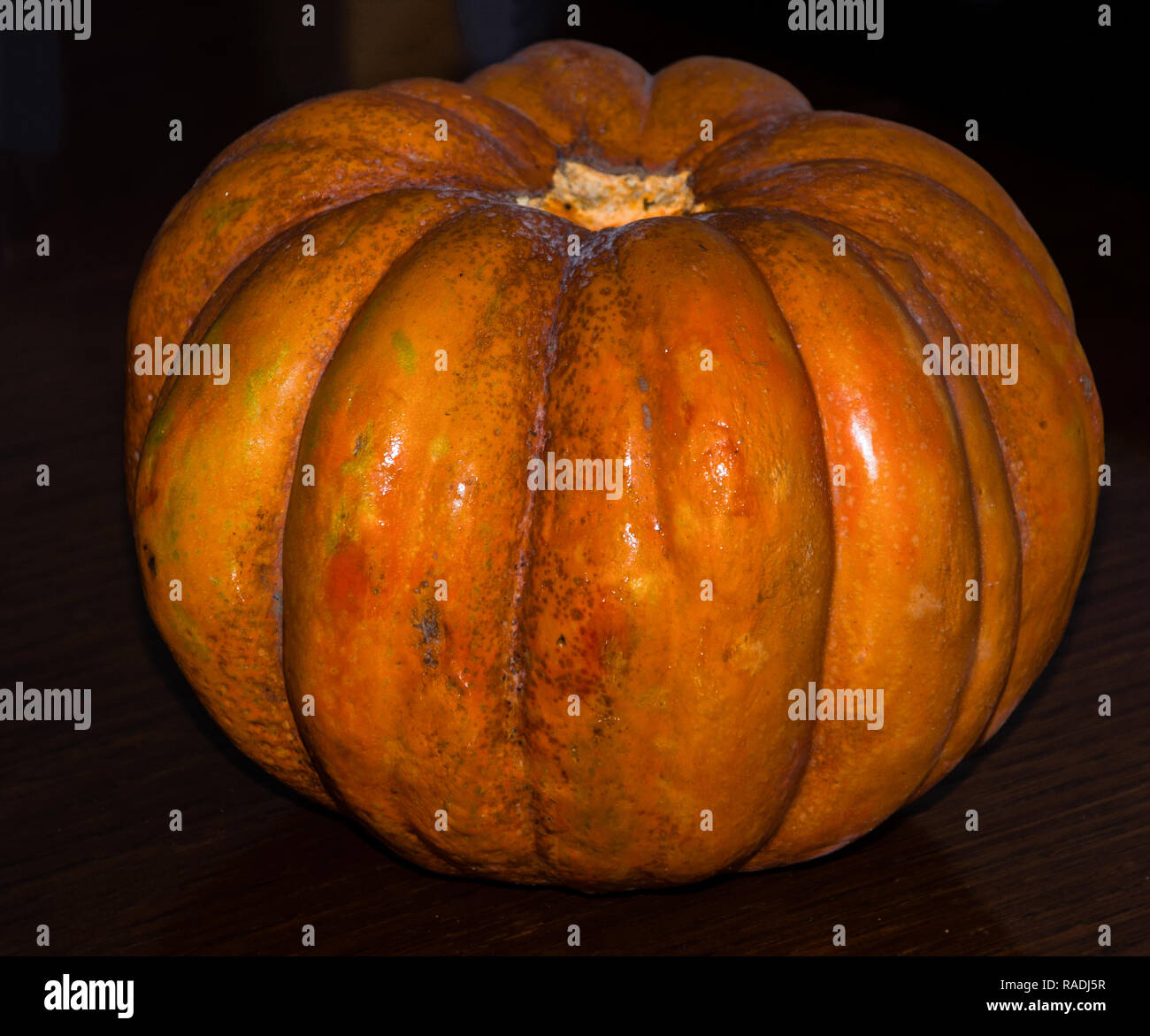 The big pumpkin on the cooking table Stock Photo - Alamy