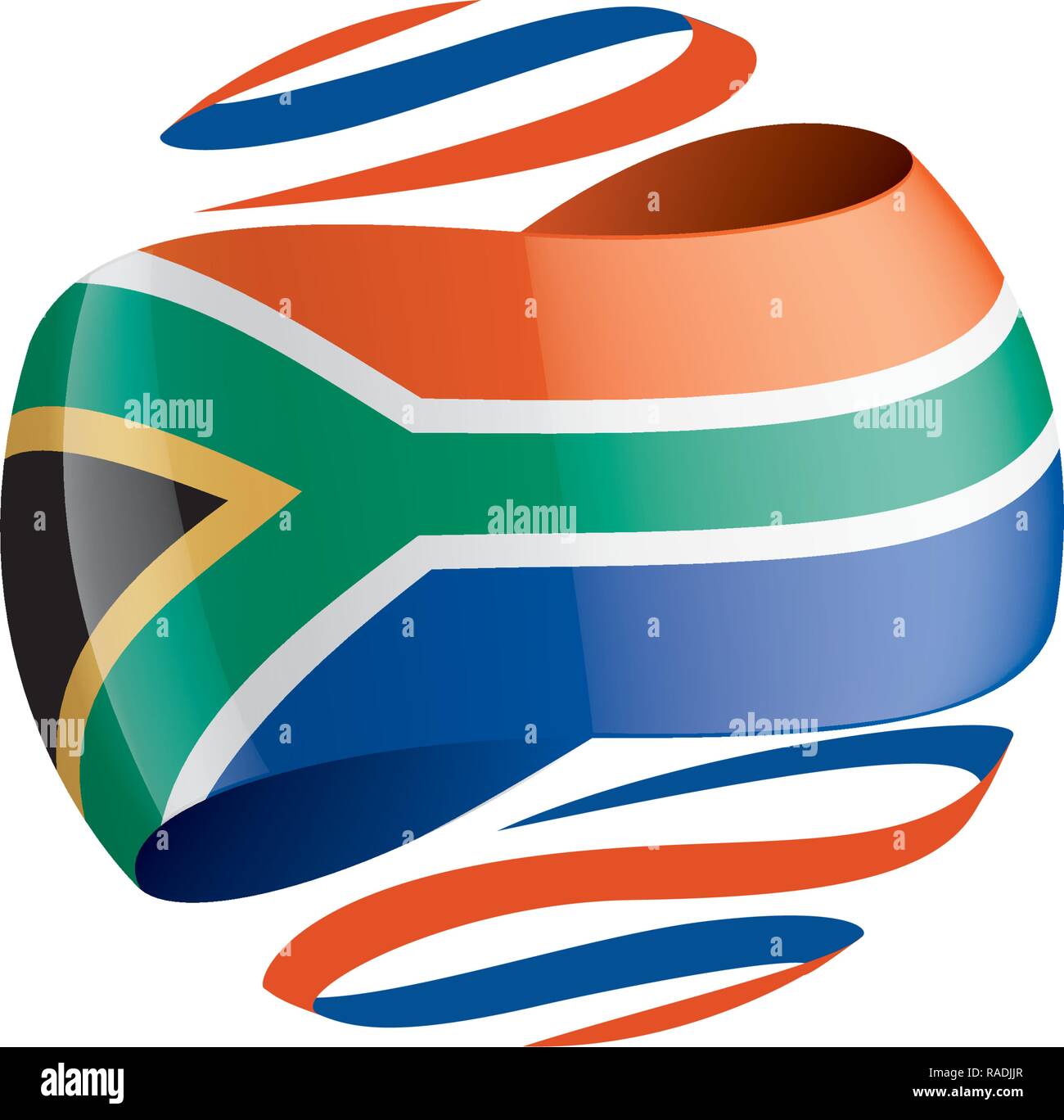 south africa flag, vector illustration on a white background Stock ...