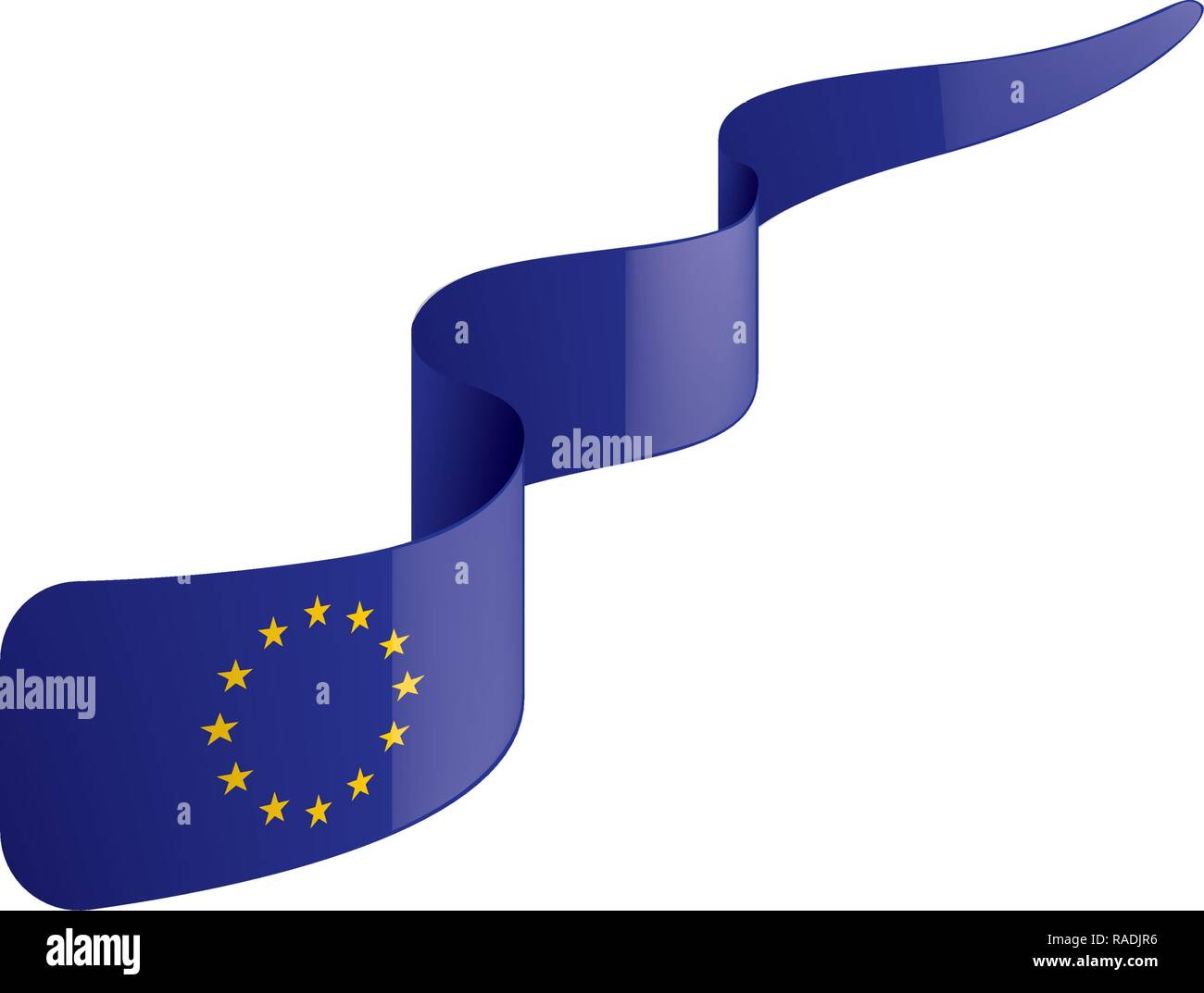 European union flag, vector illustration on a white background Stock ...