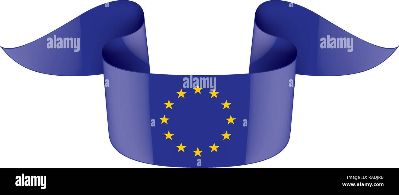 European union flag, vector illustration on a white background Stock ...